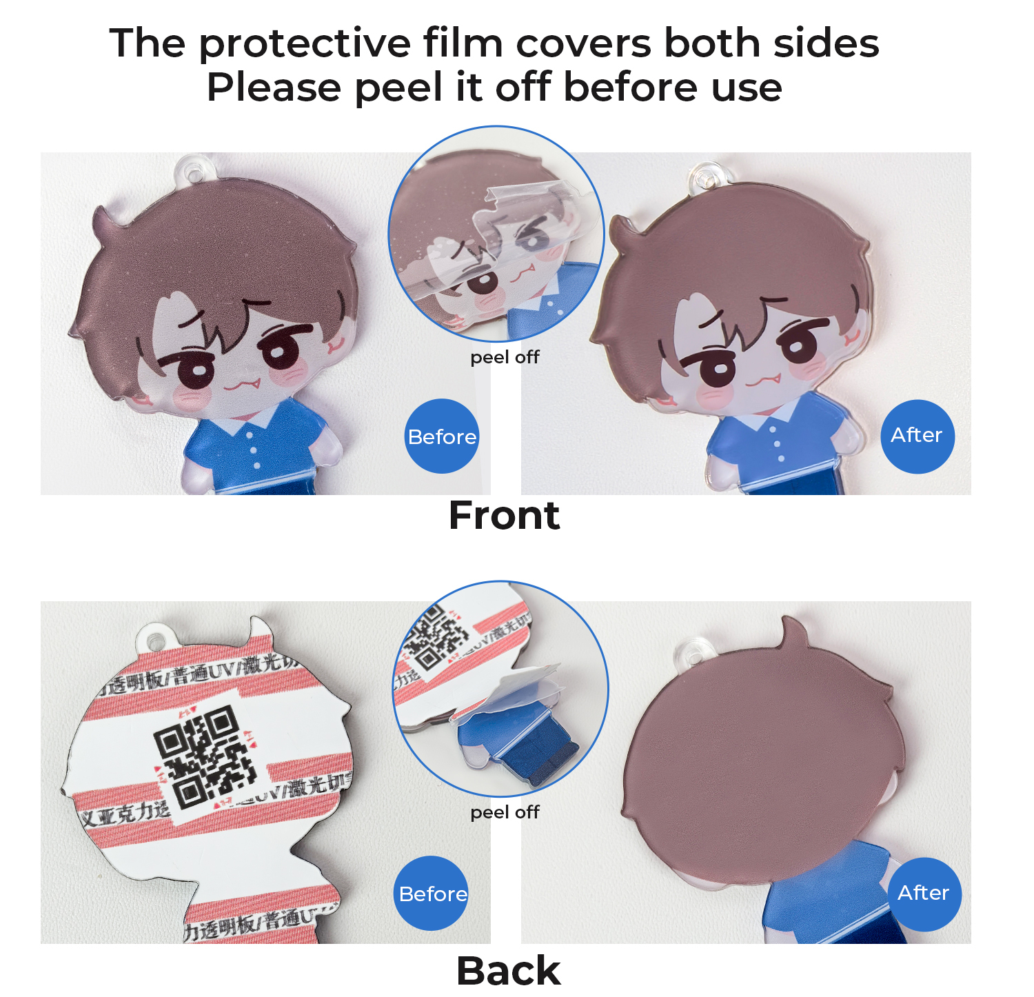 Custom Acrylic Movable Wings Keychains