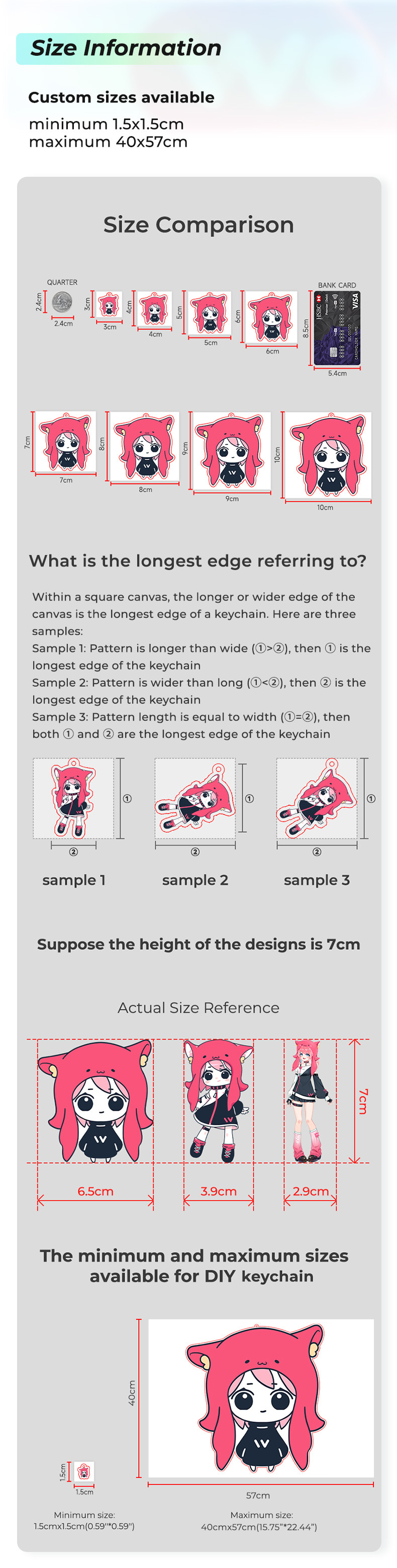 Custom Acrylic Movable Wings Keychains