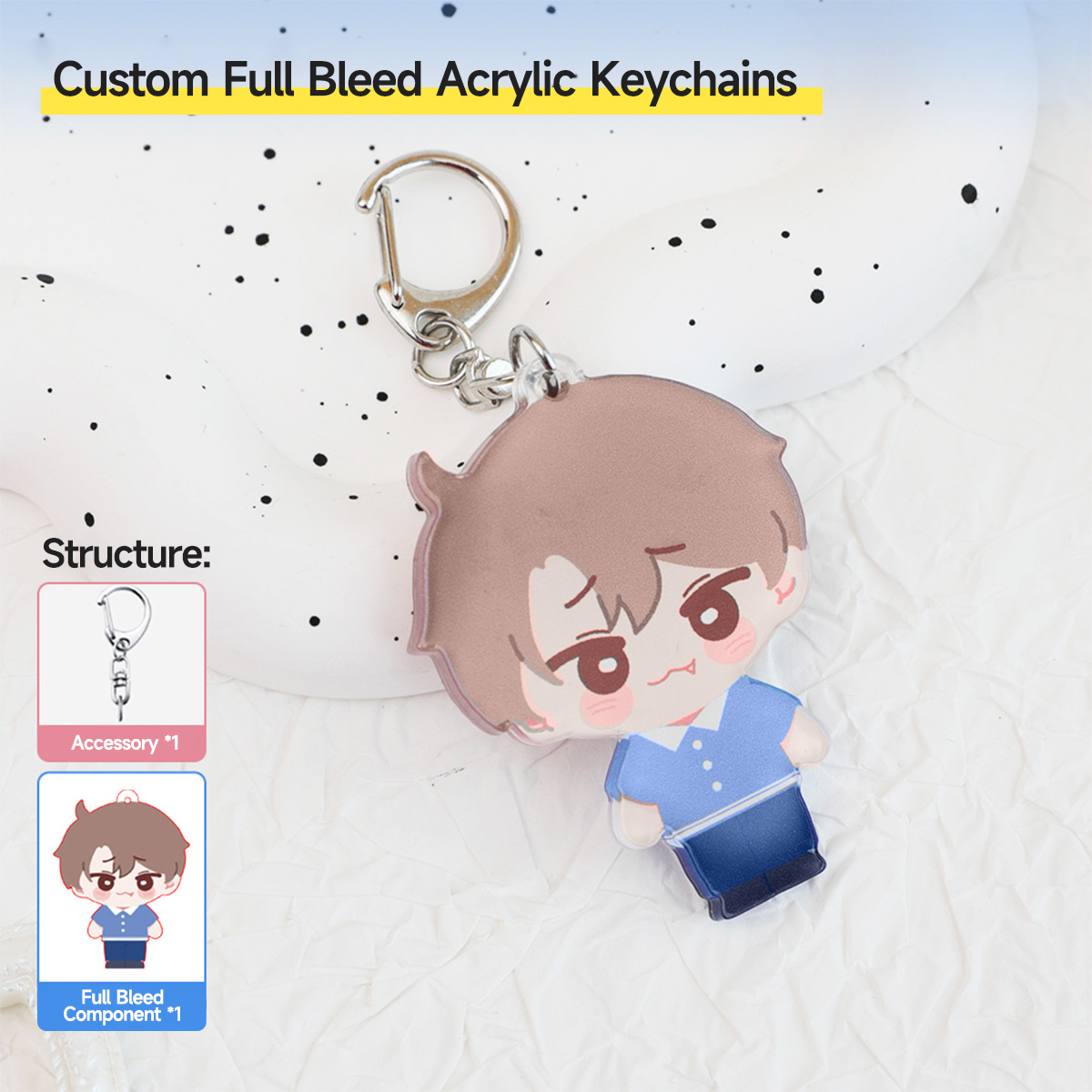 Custom Full Bleed Acrylic Keychains