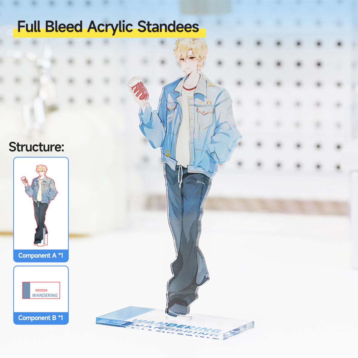 Custom Full Bleed Single Insert Acrylic Standees