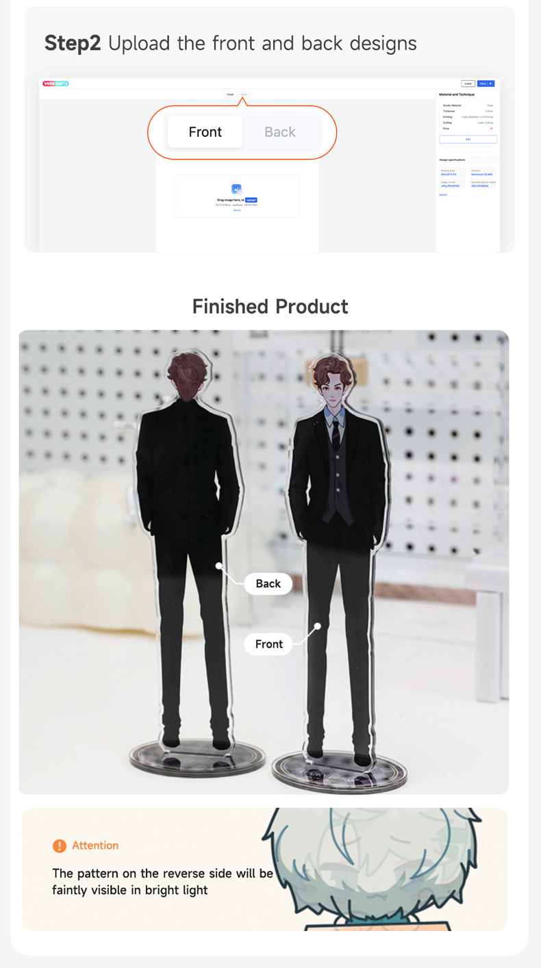 Custom Single Insert Acrylic Standees