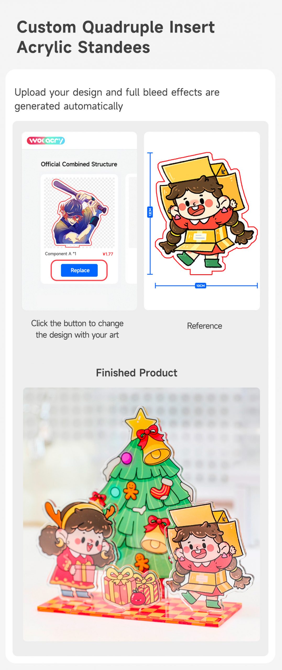 Custom Quadruple Insert Acrylic Standees