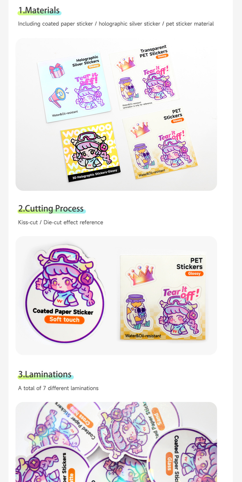 Wooacry Sample Pack - Stickers Sample Pack